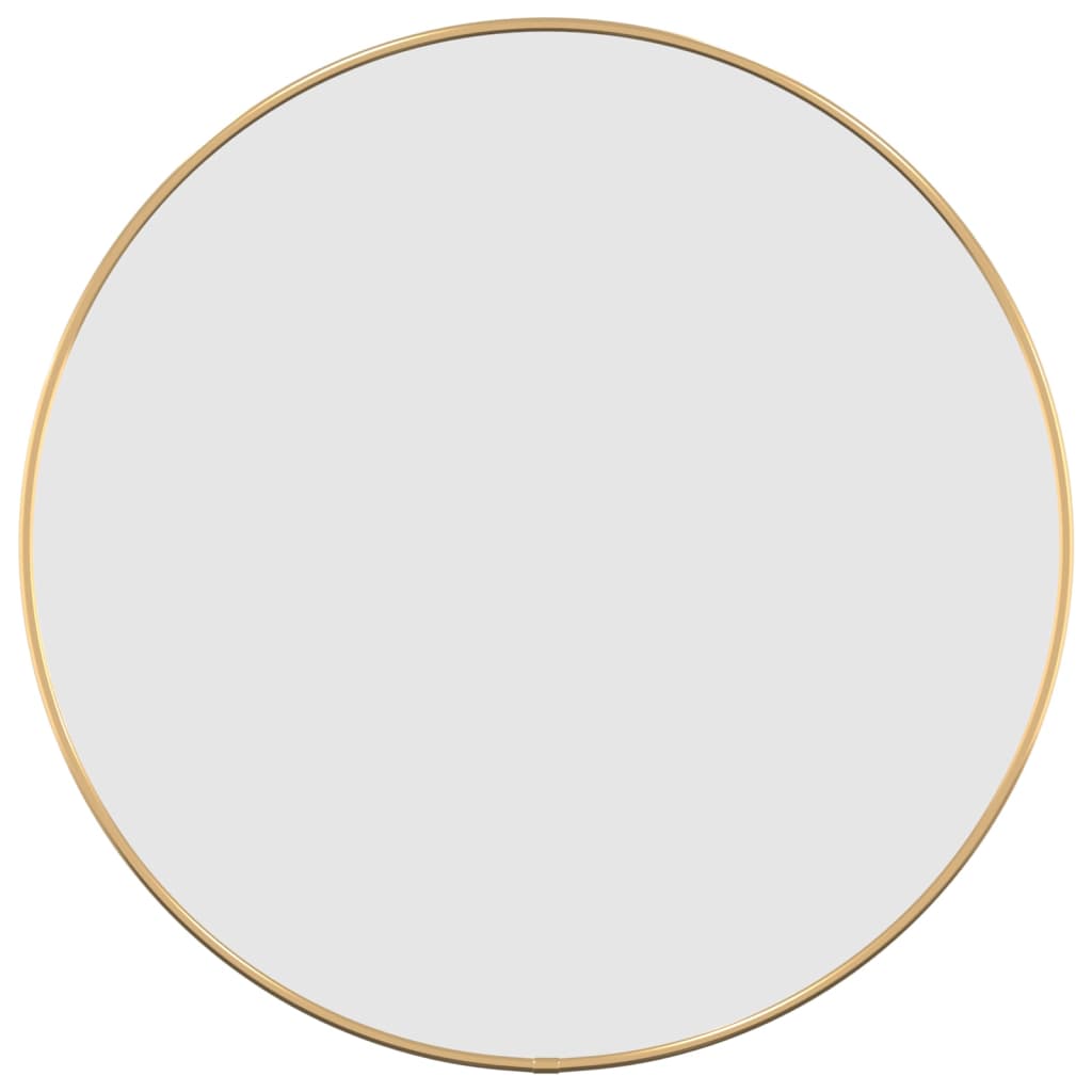 vidaXL Wall Mirror Gold Ø 50 cm Round | vidaXL.sa