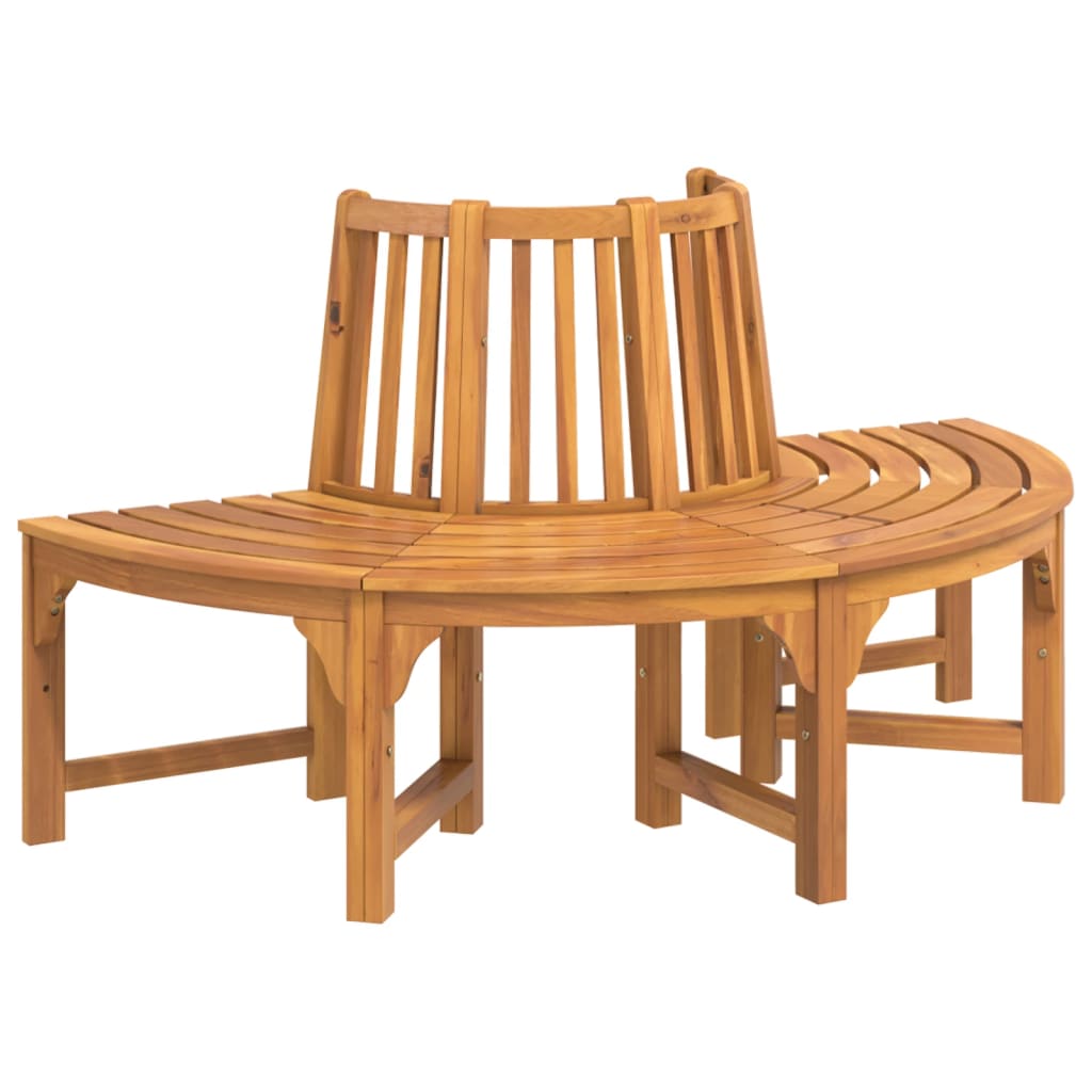 vidaXL Half Round Tree Bench Ø160 cm Solid Wood Eucalyptus | vidaXL.sa