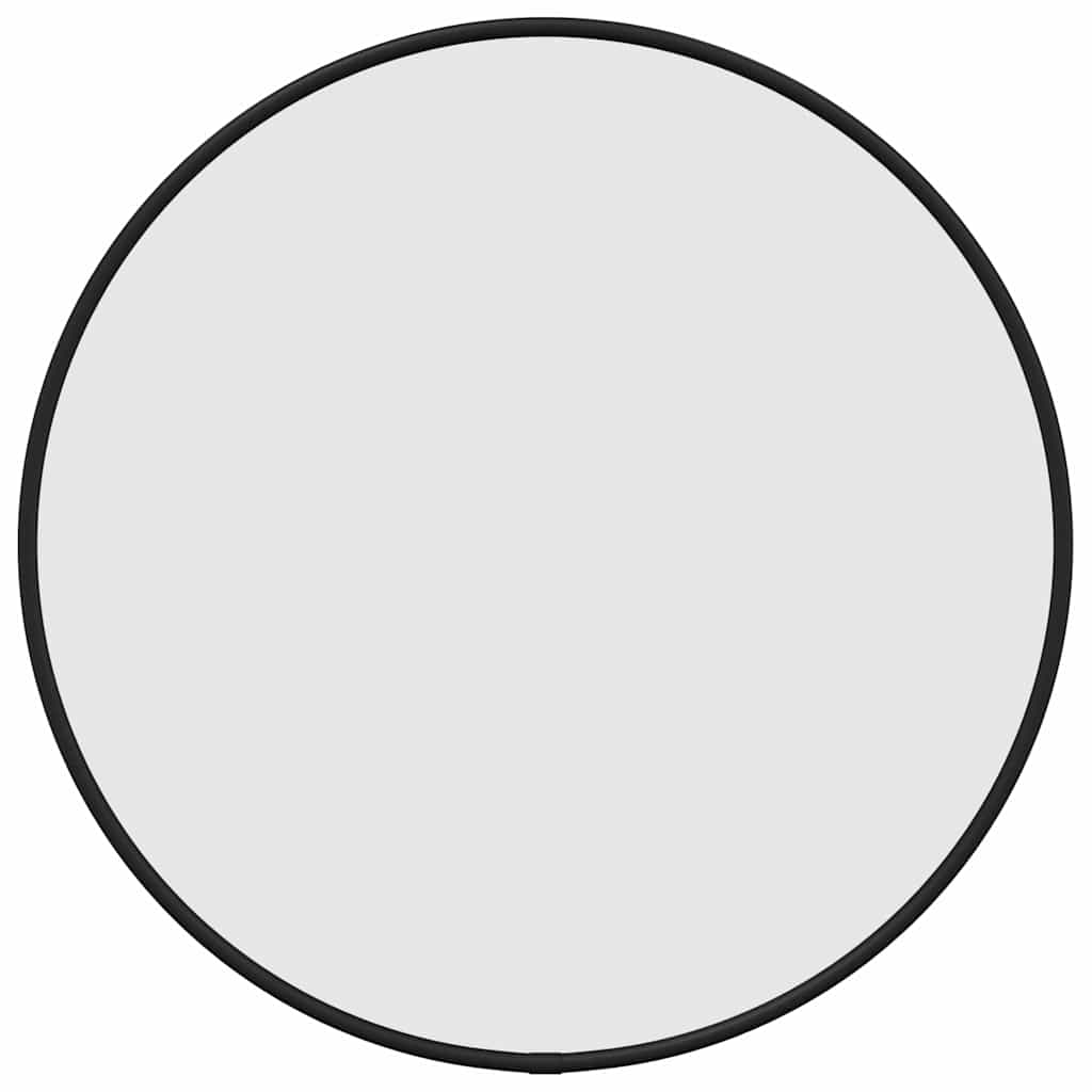 vidaXL Wall Mirror Black Ø 40 cm Round | vidaXL.sa
